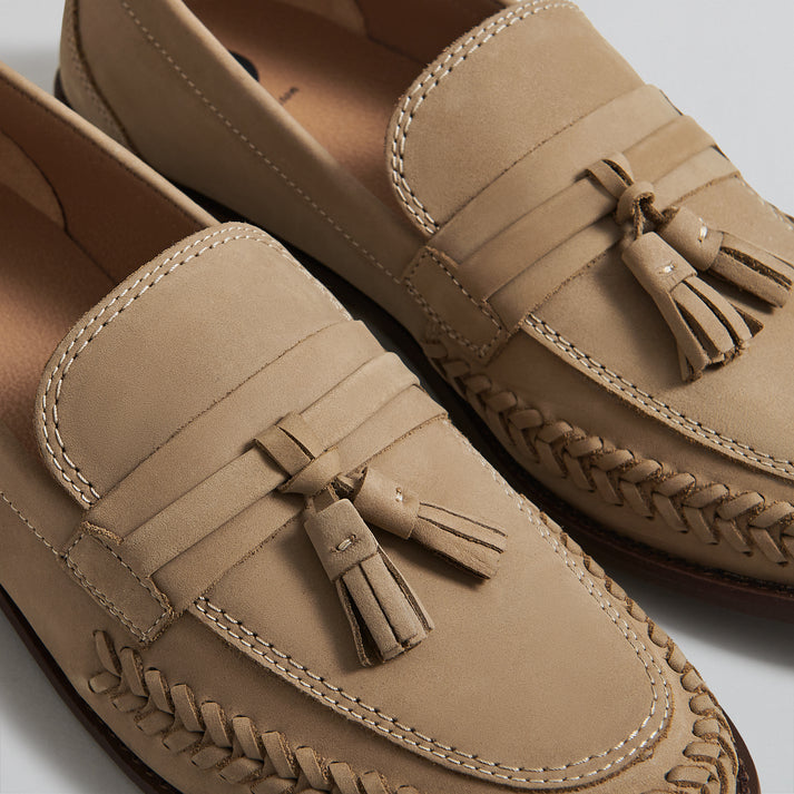 HALDON TAUPE NUBUCK LOAFER – Hudson London